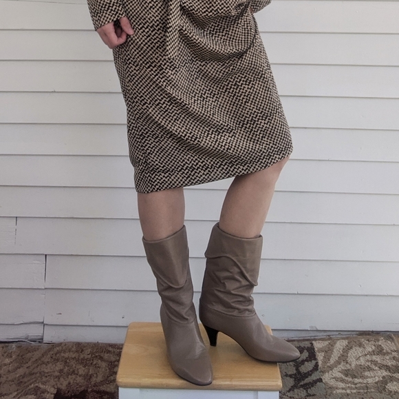 Vintage | Shoes | Vintage Cobbies Boots 6 M Taupe | Poshmark
